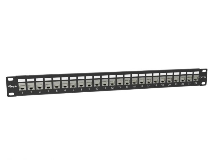 769128 24-Port Cat.6 Keystone Shielded + Coupler Patch Panel installed ...
