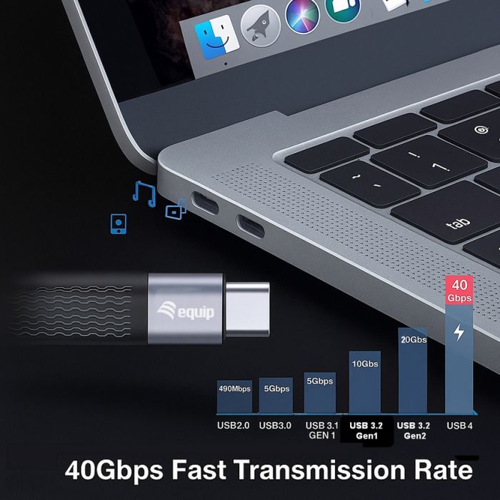 128410 USB 4 Gen 3 C to C Flat Cable, PD 240W, 8K/60Hz, 40Gbps, 13cm ...