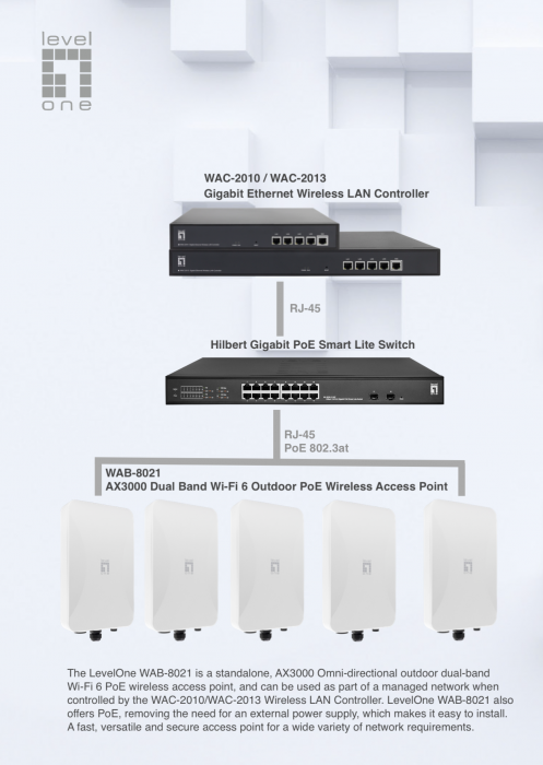 WAB-8021 AX3000 Dual Band Wi-Fi 6 Outdoor PoE Wireless Access Point ...