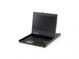 KMV-8901UK 19" Widescreen LCD KVM Rack Console, L - LevelOne
